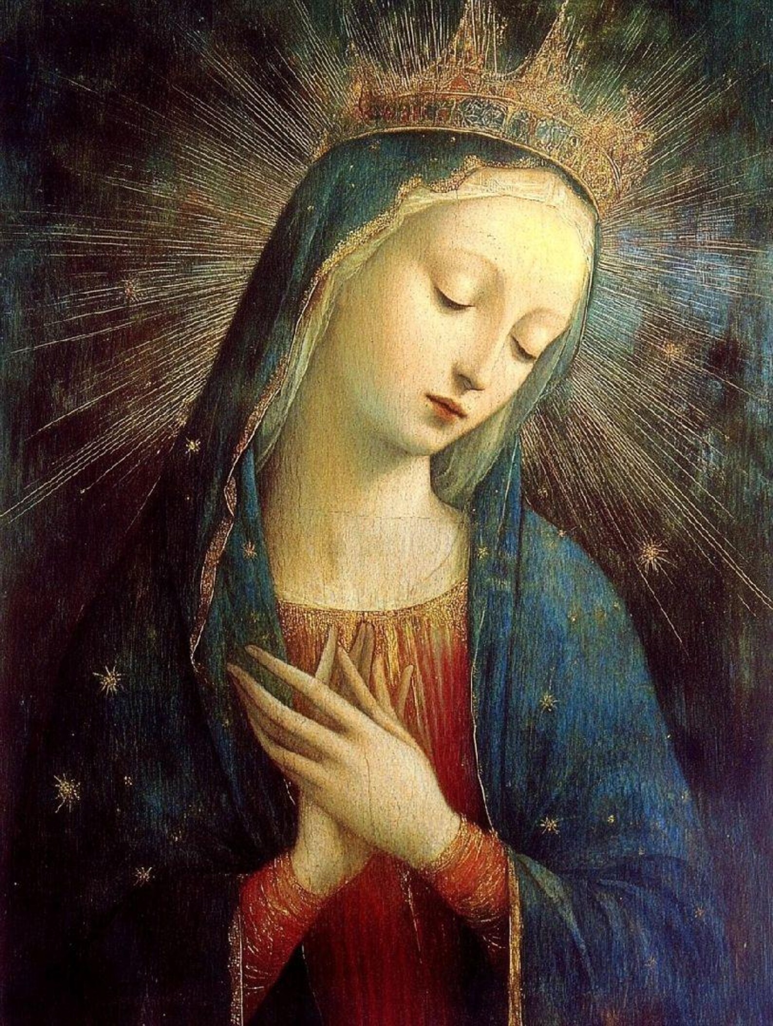 4 Digital Interpretations of the Virgin Mary, Digital Images, Wall Art ...