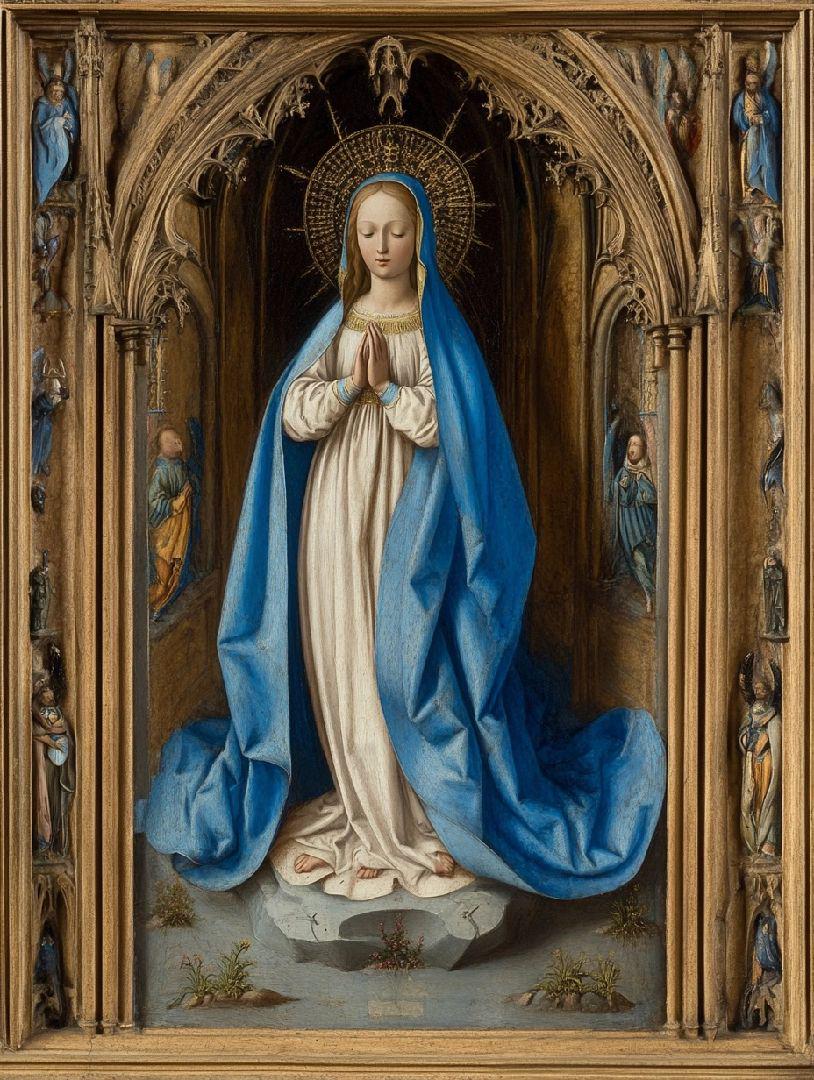 4 Digital Interpretations of the Virgin Mary, Digital Images, Wall Art ...