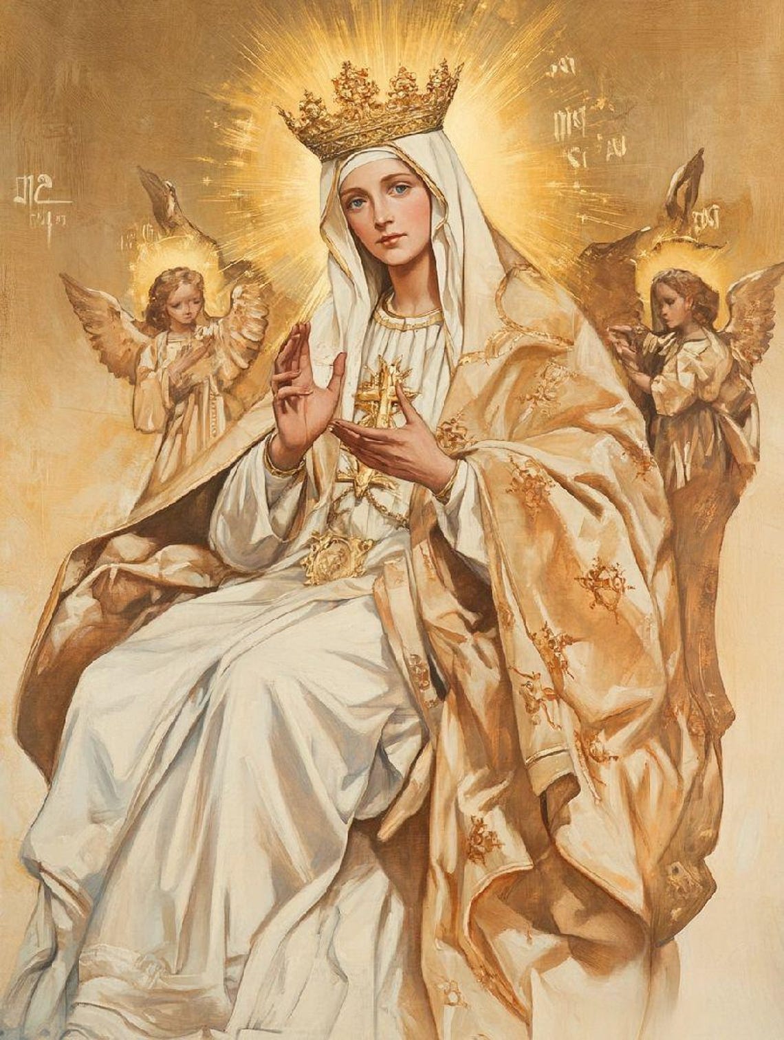 4 Digital Interpretations of the Virgin Mary, Digital Images, Wall Art ...