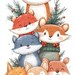 4 Digital Images of Adorable Christmas Critters! - Etsy