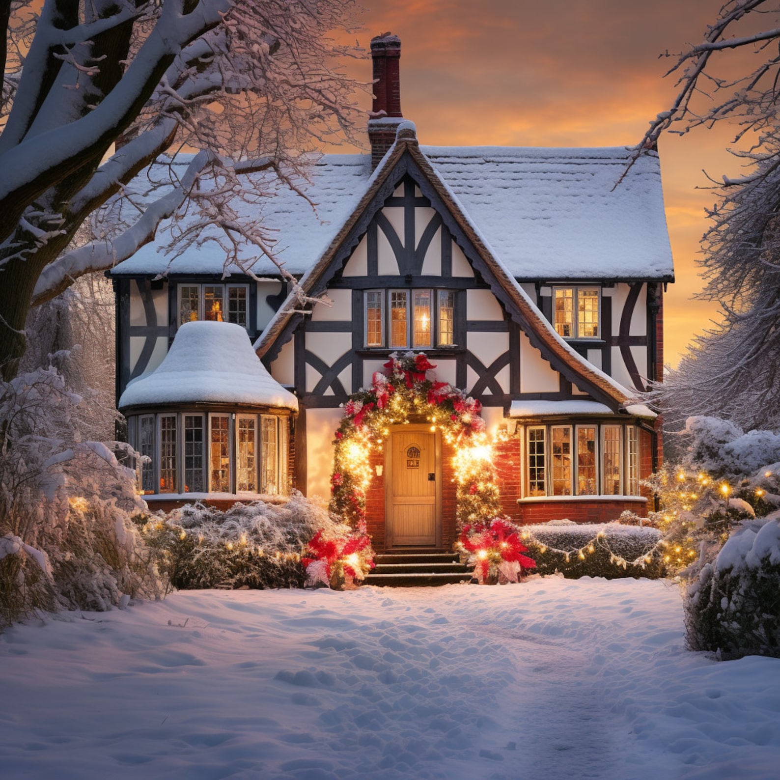 Gorgeous Christmas Cottage - Etsy