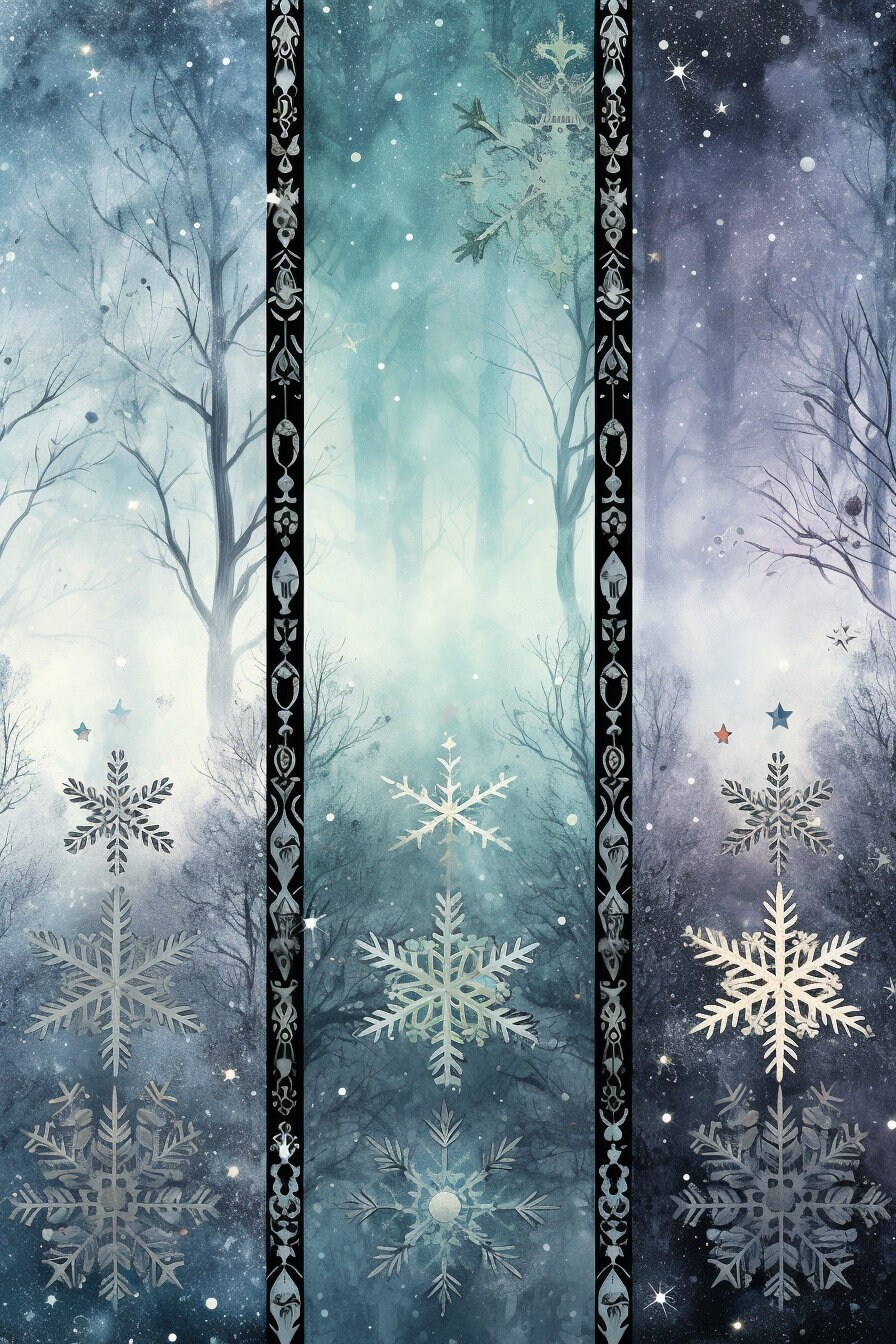 5 Snowflake Christmas Digital Images! - Etsy