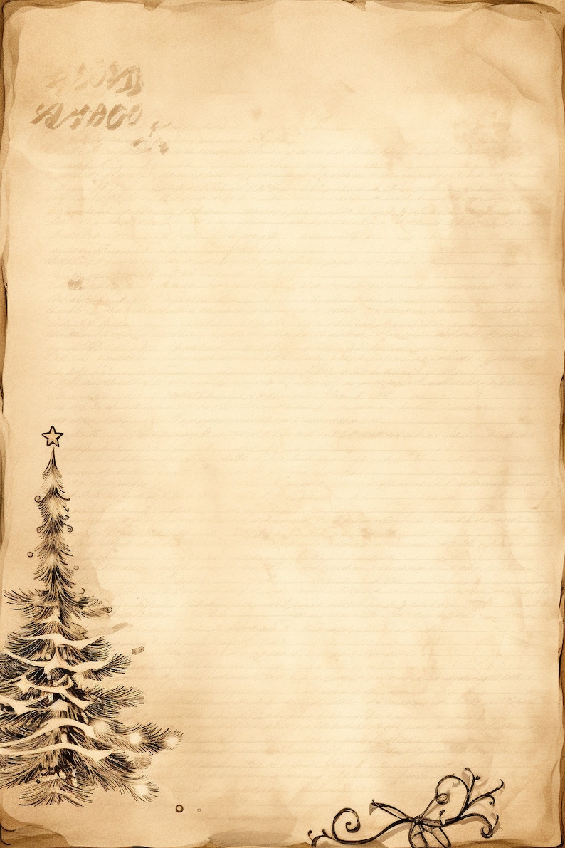 10 Vintage Christmas Parchment Paper Digital Images! - Etsy