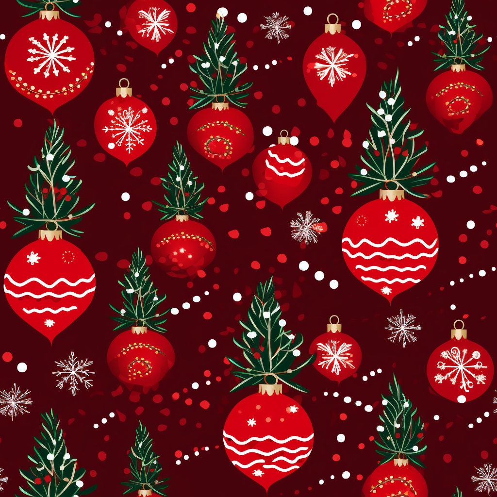 5 Gorgeous Repeating Christmas Patterns - Digital Images - Etsy