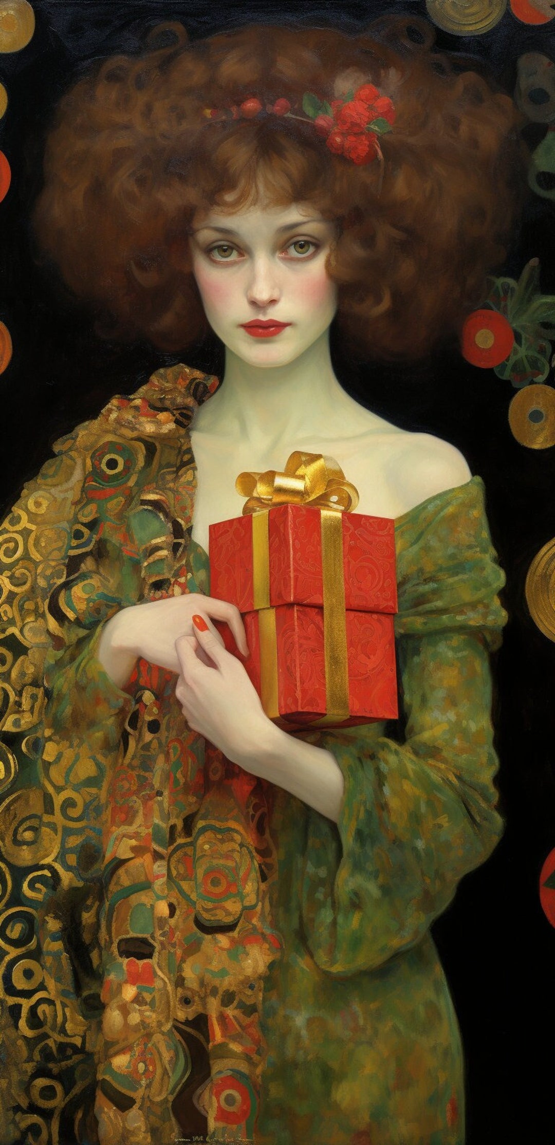 4 Gorgeous Klimt Style Christmas Digital Images! - Etsy