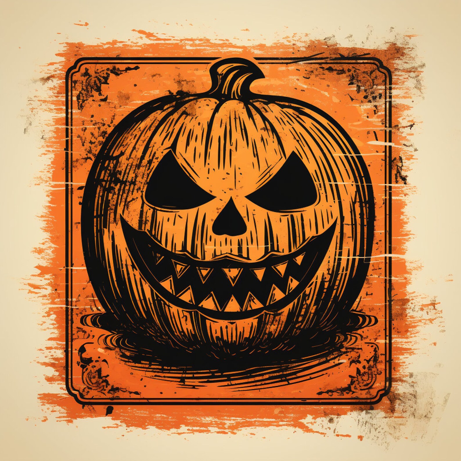 Four Spooky Halloween Stamps - Digital Images! - Etsy