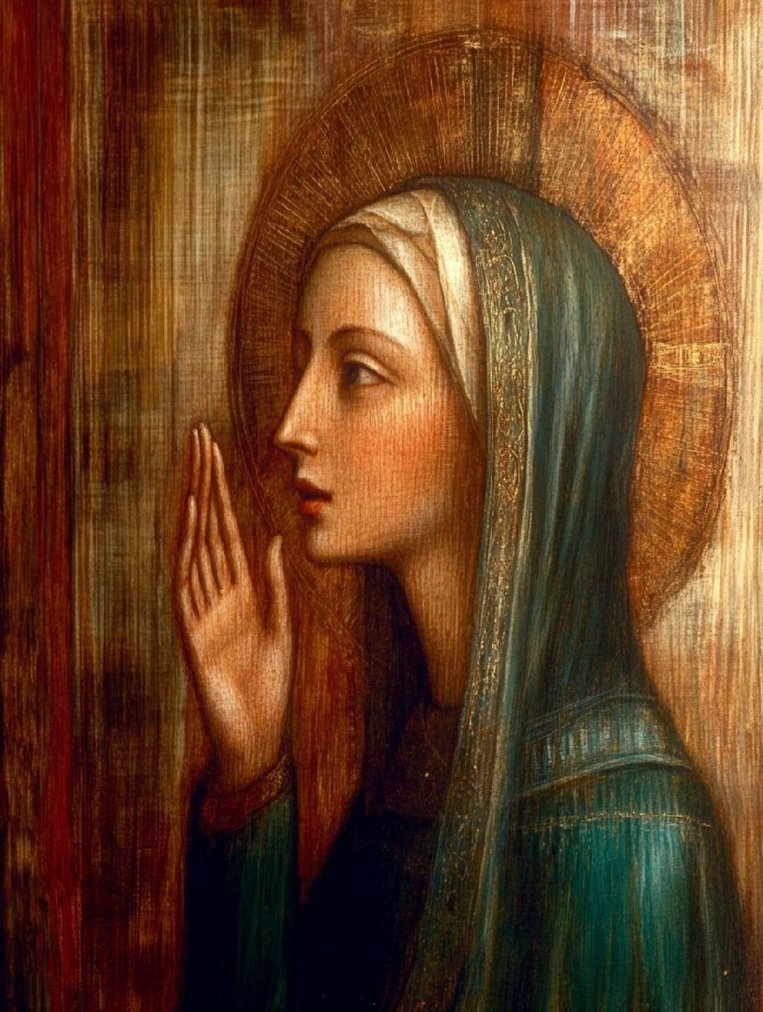 4 Digital Interpretations of the Virgin Mary, Digital Images, Wall Art ...