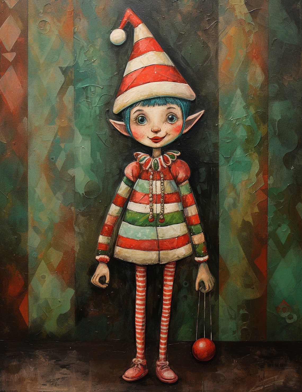 4 Unique & Whimsical Christmas Elf Digital Images! - Etsy