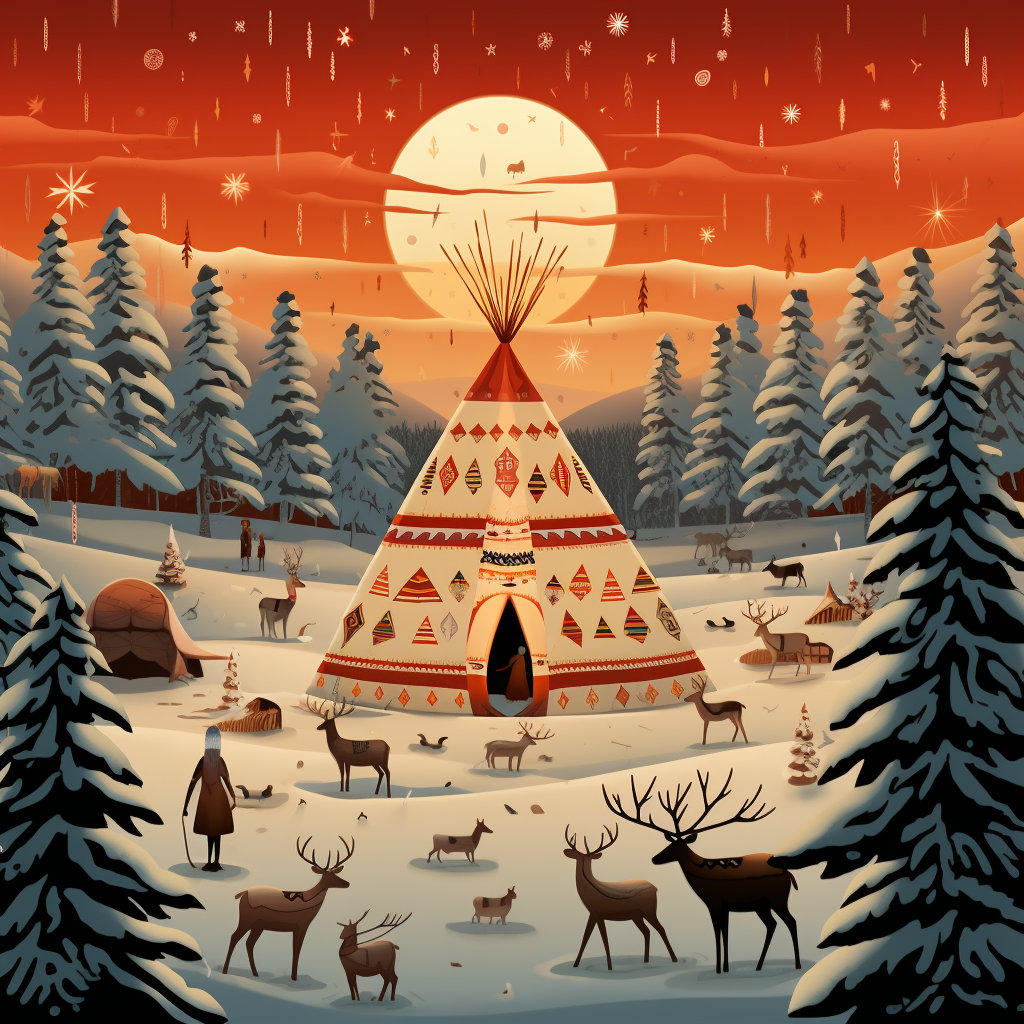 4 Unique Native American Inspired Christmas Digital Images - Etsy