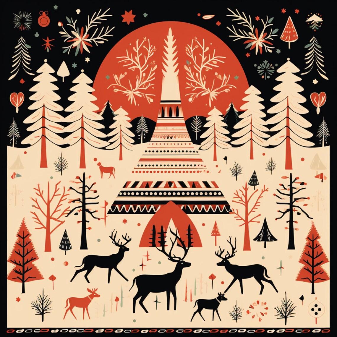 4 Unique Native American Inspired Christmas Digital Images - Etsy Canada