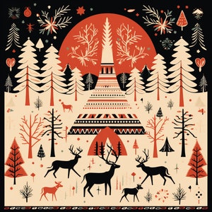 4 Unique Native American Inspired Christmas Digital Images - Etsy