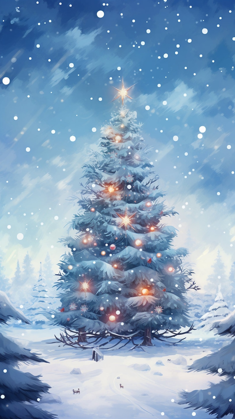 4 Christmas Phone Wallpaper Digital Images! - Etsy