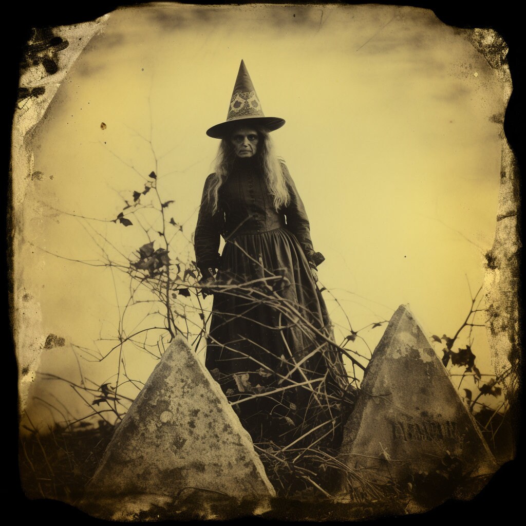 4 Creepy Halloween Witches - Digital Images - Etsy