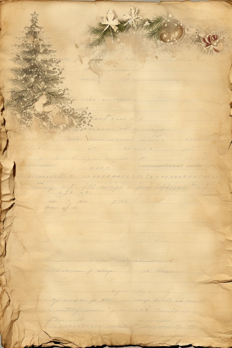 10 Vintage Christmas Parchment Paper Digital Images! - Etsy