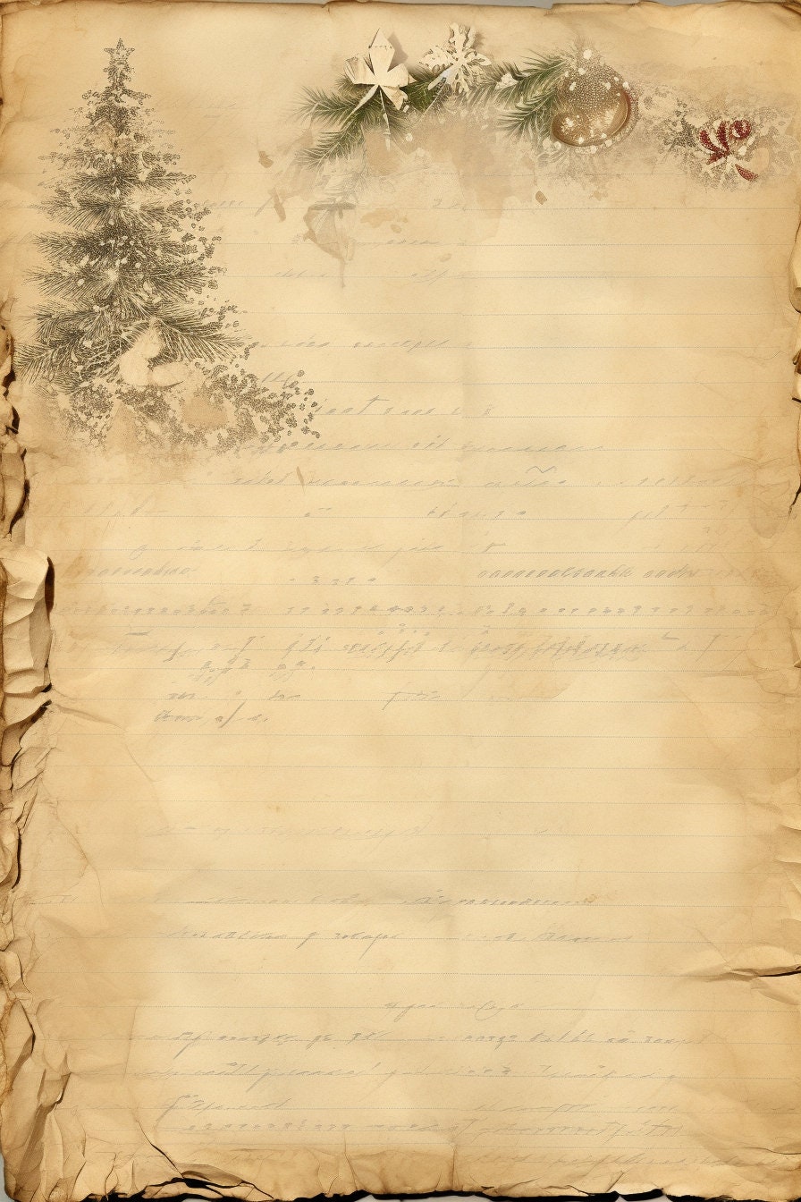 10 Vintage Christmas Parchment Paper Digital Images! - Etsy