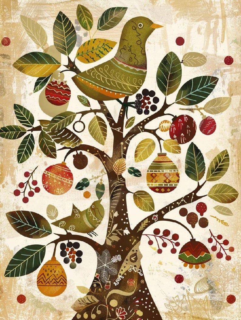 A Partridge in a Pear Tree! 4 Ditigal Images of This Christmas Favorite ...