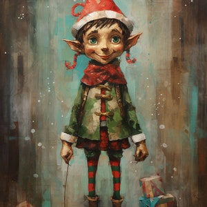 4 Unique & Whimsical Christmas Elf Digital Images! - Etsy