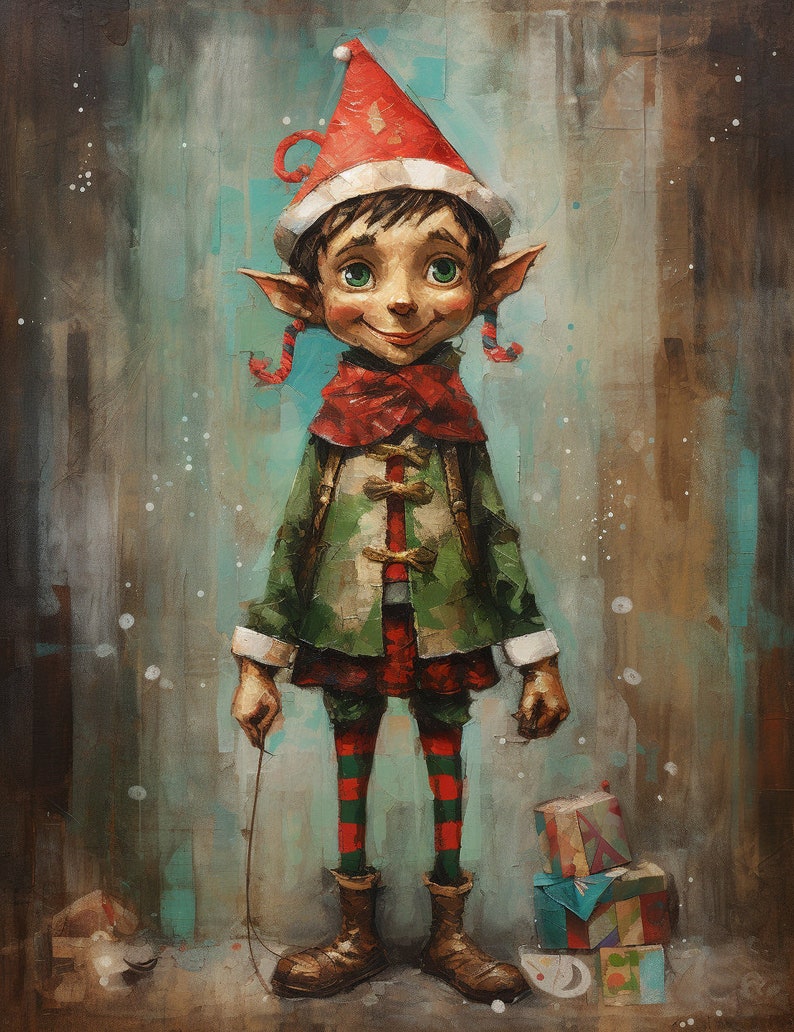 4 Unique & Whimsical Christmas Elf Digital Images! - Etsy