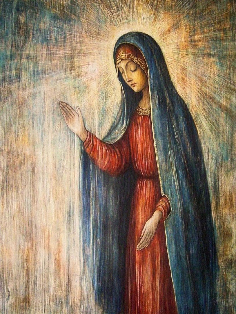 4 Digital Interpretations of the Virgin Mary, Digital Images, Wall Art ...