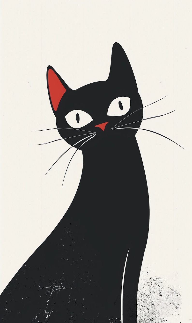 4 Abstract Cats - Digital Images - Etsy