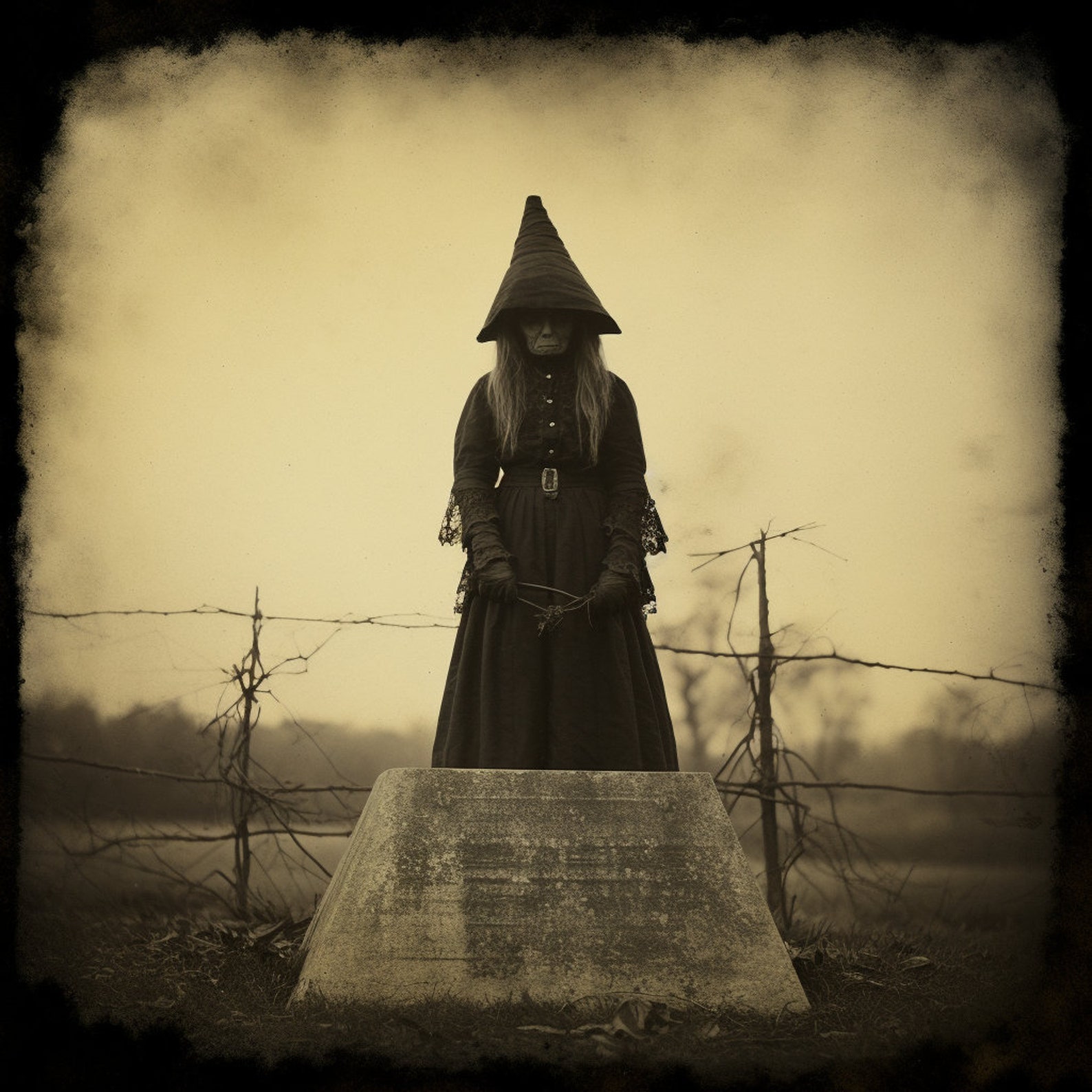 4 Creepy Halloween Witches - Digital Images - Etsy