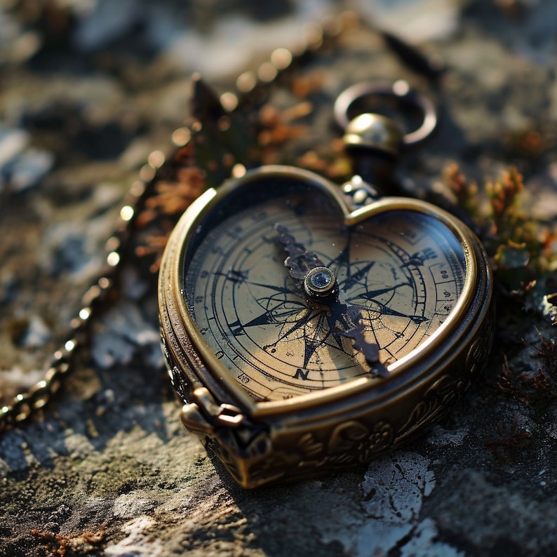 Find Your Way to Me - 4 Valentines Heart Compass Digital Images! - Etsy