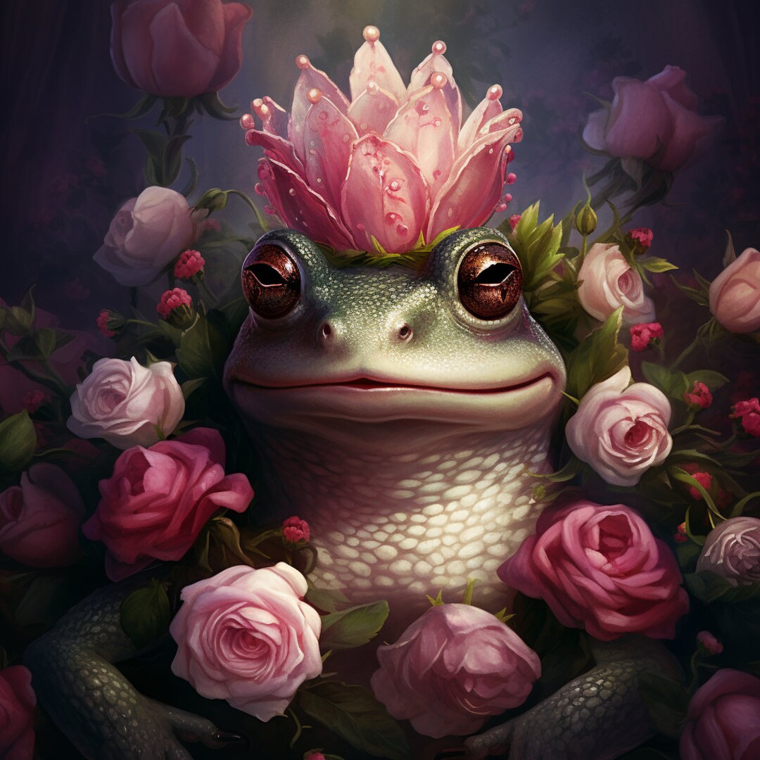 Your Prince Awaits! 4 Kissable Princely Valentines Frog Digital Images ...