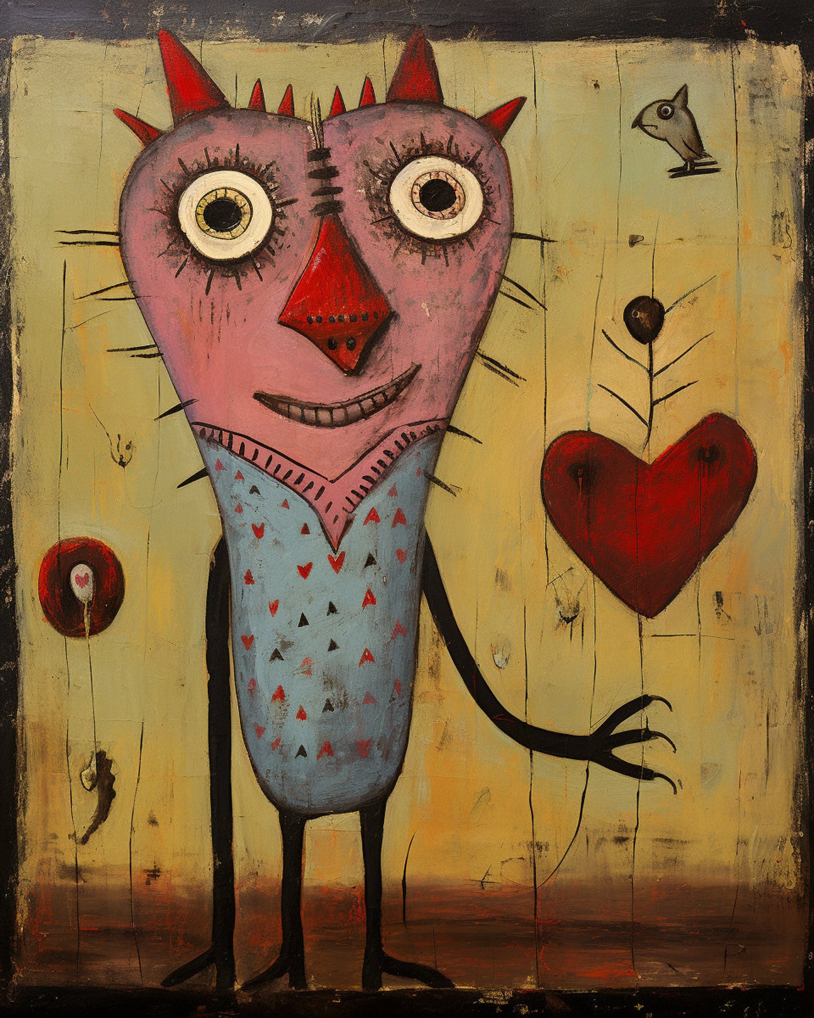 4 Whimsical Valentines Critters Digital Images! 4 - Etsy