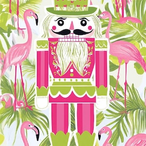 4 Palm Beach Nutcrackers Digital Images, Pink & Green, Wall Art, Crafts ...