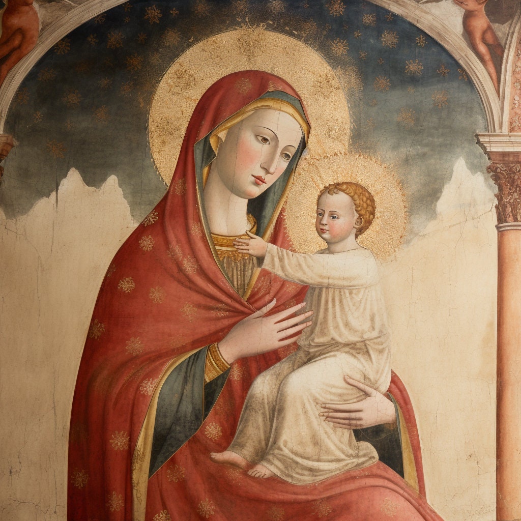 4 Digital Images of the Virgin Mary & Baby Jesus - Etsy