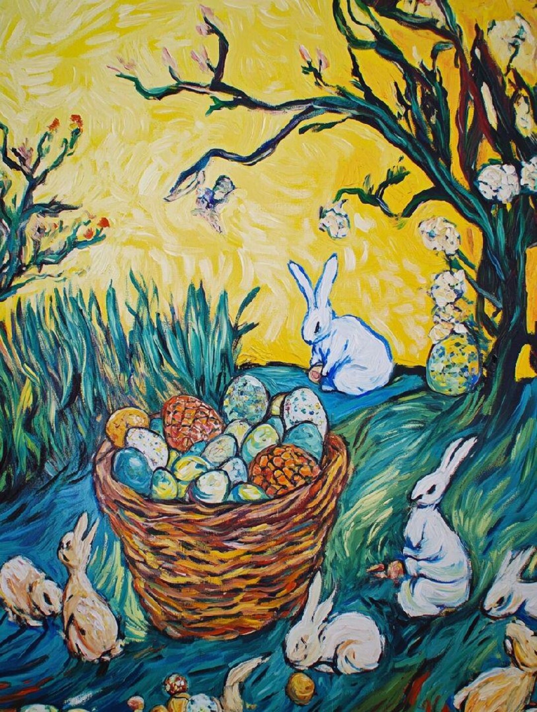 4 Easter Images in the Style of Van Gogh! AI Digital Images, Perfect ...