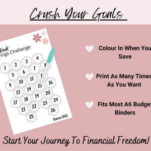 26 Weeks Savings Challenge Bundle Set of 6, 26 Week Challenge, 26 Week ...