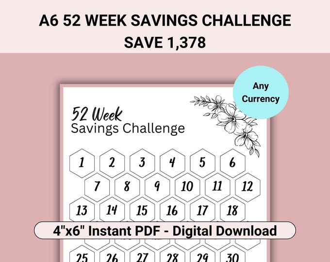 52 Week Savings Challenge Planner Stickers Savings Stickers Mason Jar ...