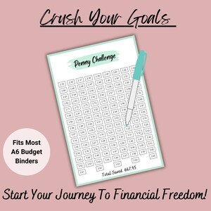 1p Challenge Printable, 1p Savings Challenge PDF Fits A6 Budget Binder ...