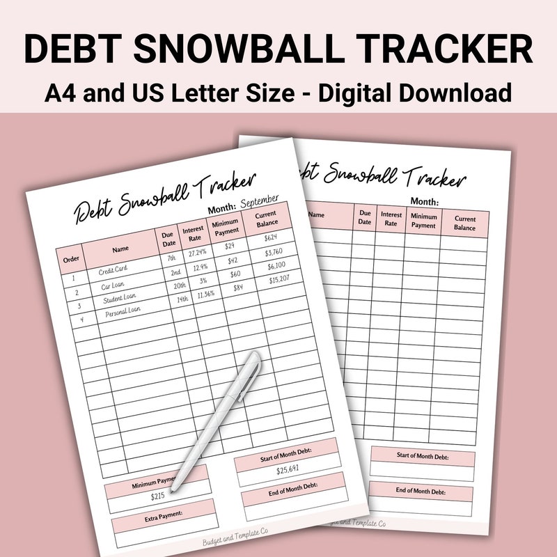 Debt Snowball - Etsy
