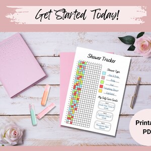Shower Tracker Printable, Habit Tracker, Health Tracker, Goal Tracker ...