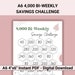 4K Savings Challenge Bi Weekly Printable, A6 4000 Biweekly Savings ...