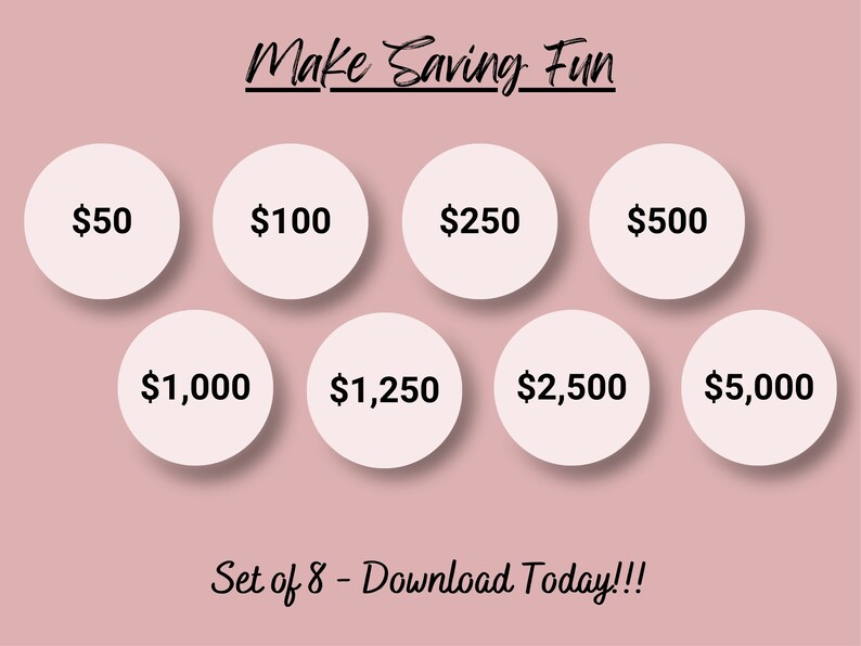 A6 Savings Challenge Printable Bundle Set of 8 Savings - Etsy