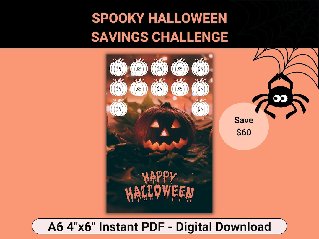 Halloween Savings Challenge Printable - Etsy