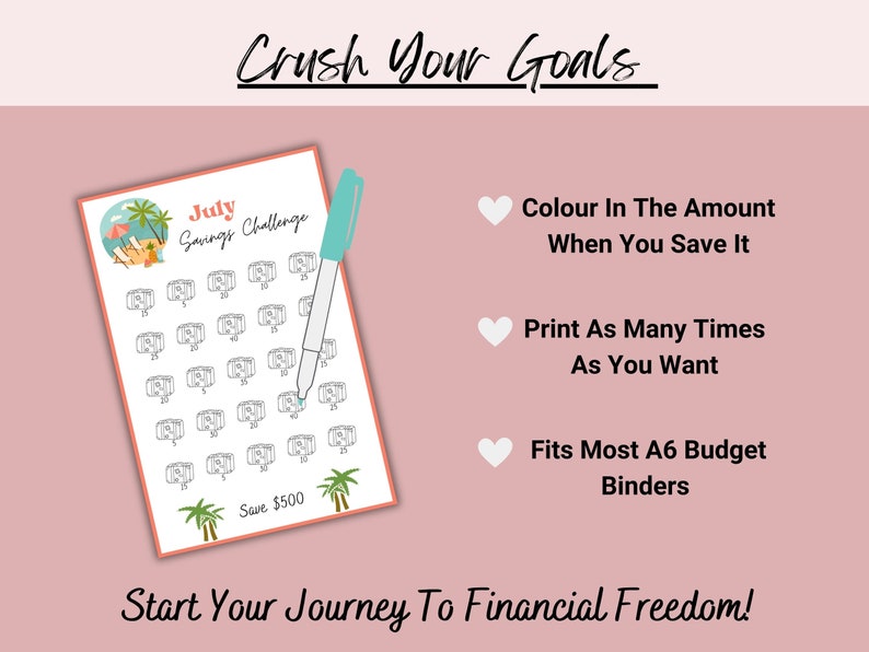 12 Month Saving Challenges, A6 Savings Challenge Printable, Monthly ...