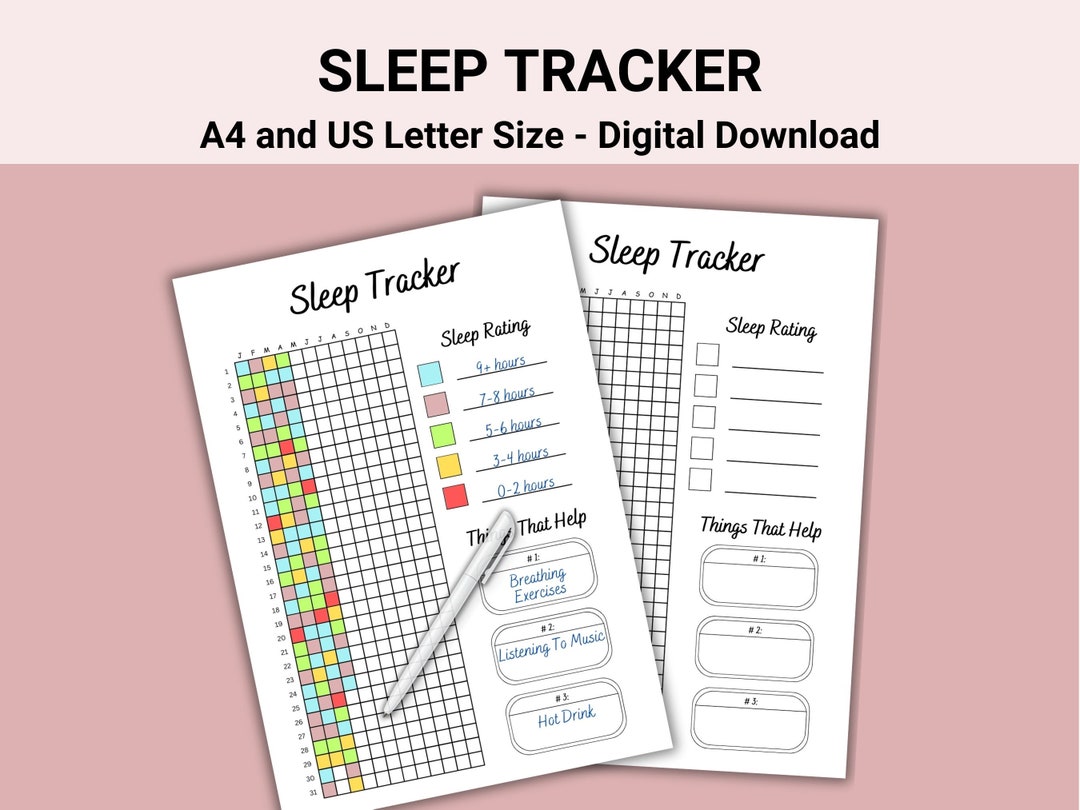 Sleep Tracker Printable, Sleep Tracker Journal, Sleep Routine, Self ...