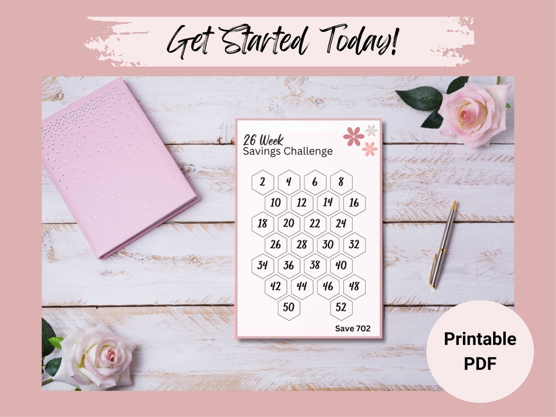 26 Weeks Savings Challenge Bundle Set of 6 26 Week Challenge - Etsy