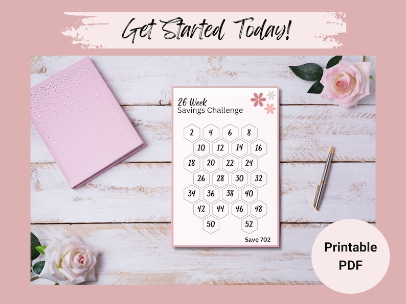 26 Weeks Savings Challenge Bundle Set of 6, 26 Week Challenge, 26 Week ...