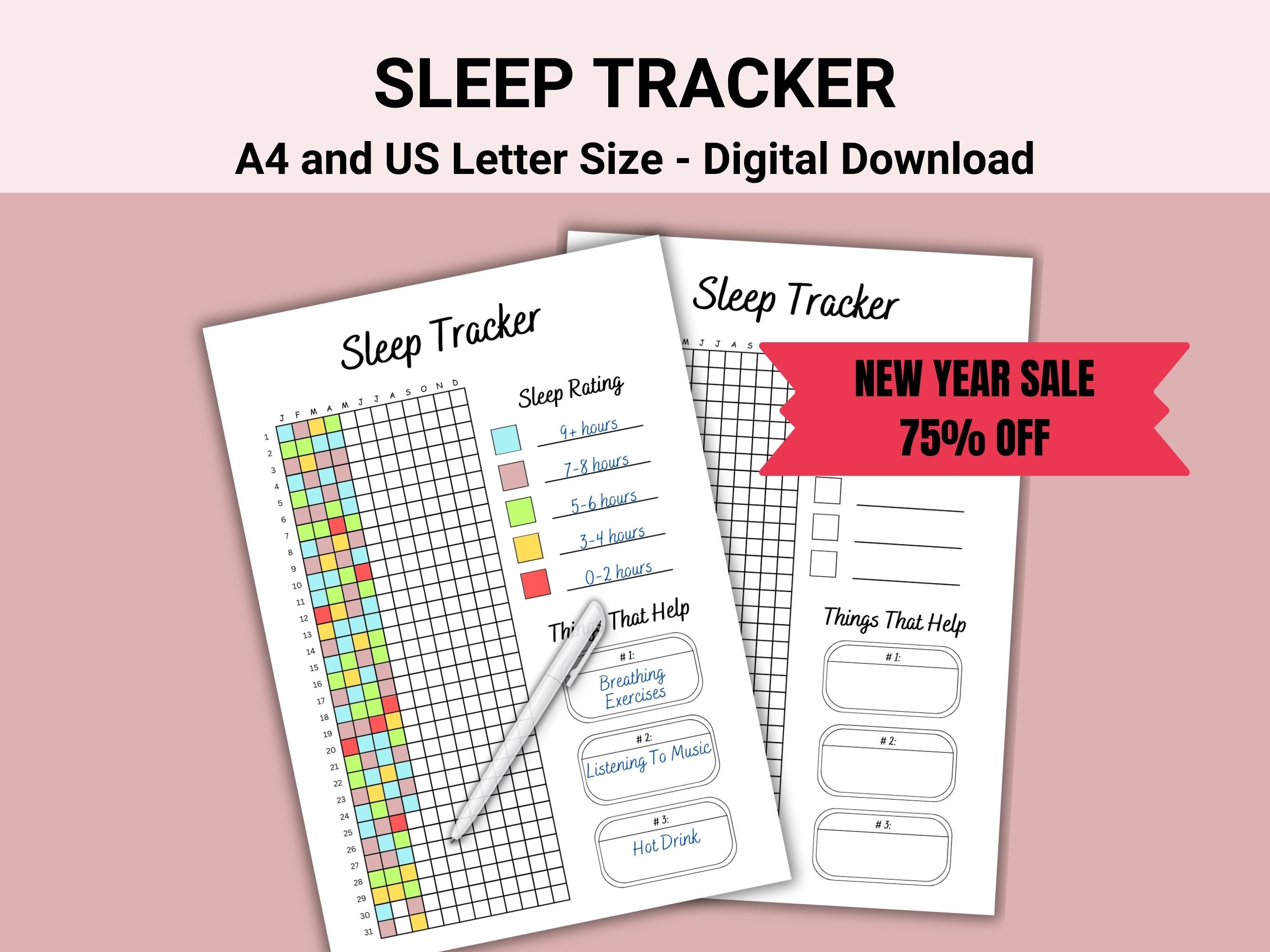 Sleep Tracker Printable, Sleep Tracker Journal, Sleep Routine, Self ...
