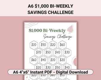 Bi Weekly Savings Challenge Printable 26 Week Saving Challenge Bundle ...
