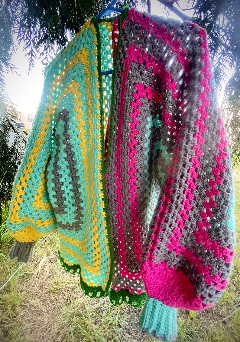 Crochet Hexagon Cardigan - Etsy