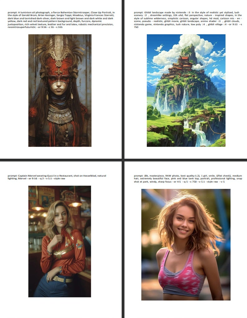 200 Midjourney Prompts for Artists Digital Art Instant - Etsy