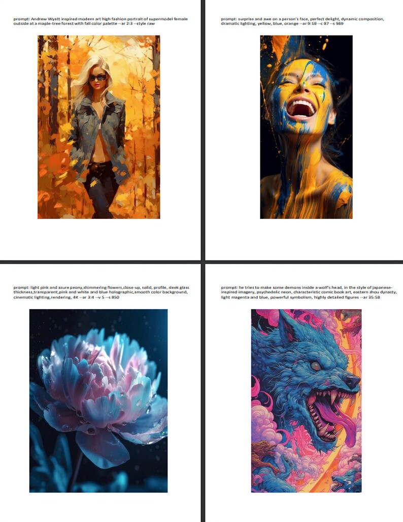 200 Midjourney Prompts for Artists Digital Art Instant - Etsy