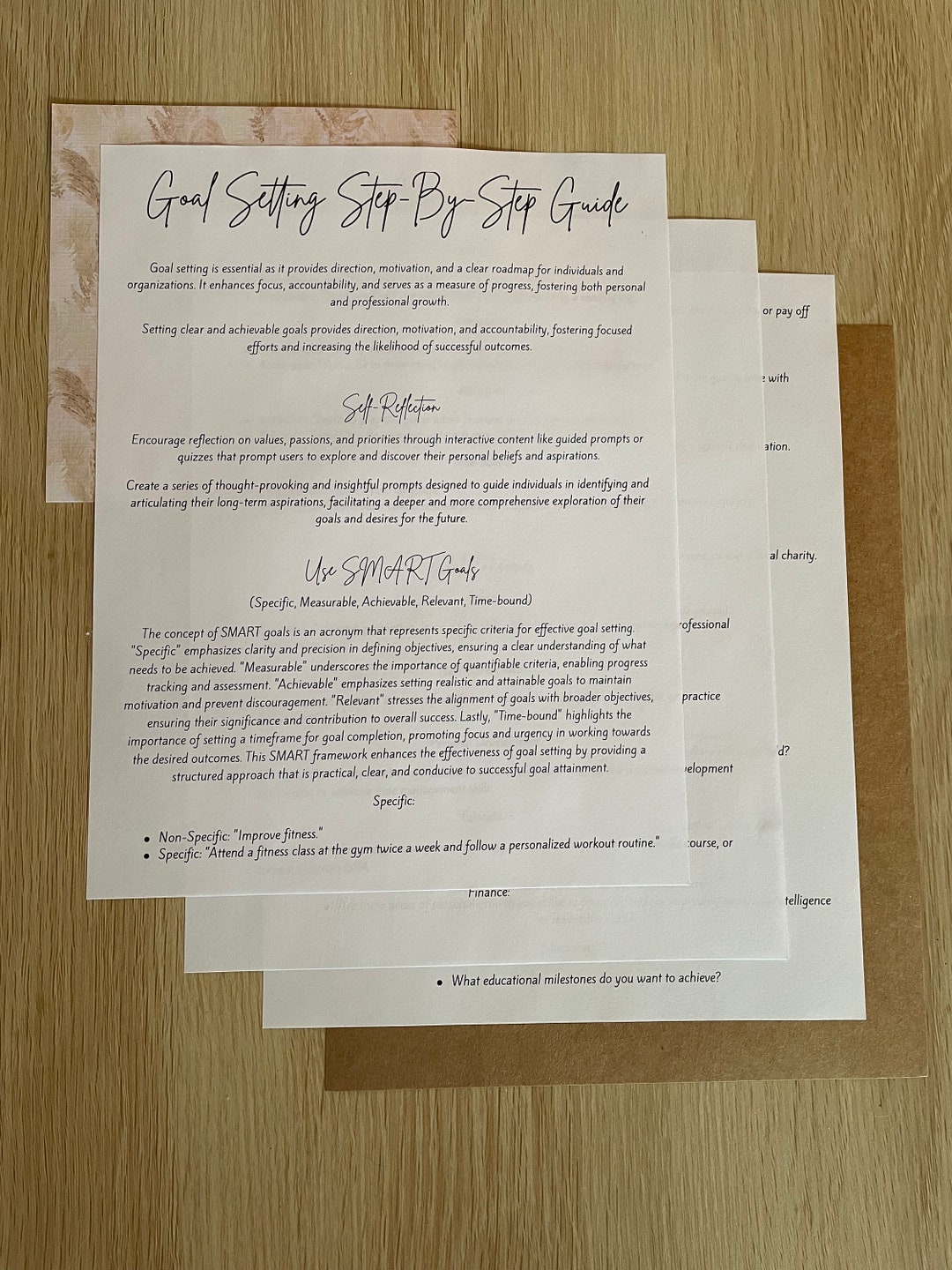 Goal Setting Step-by-step Guide - Etsy