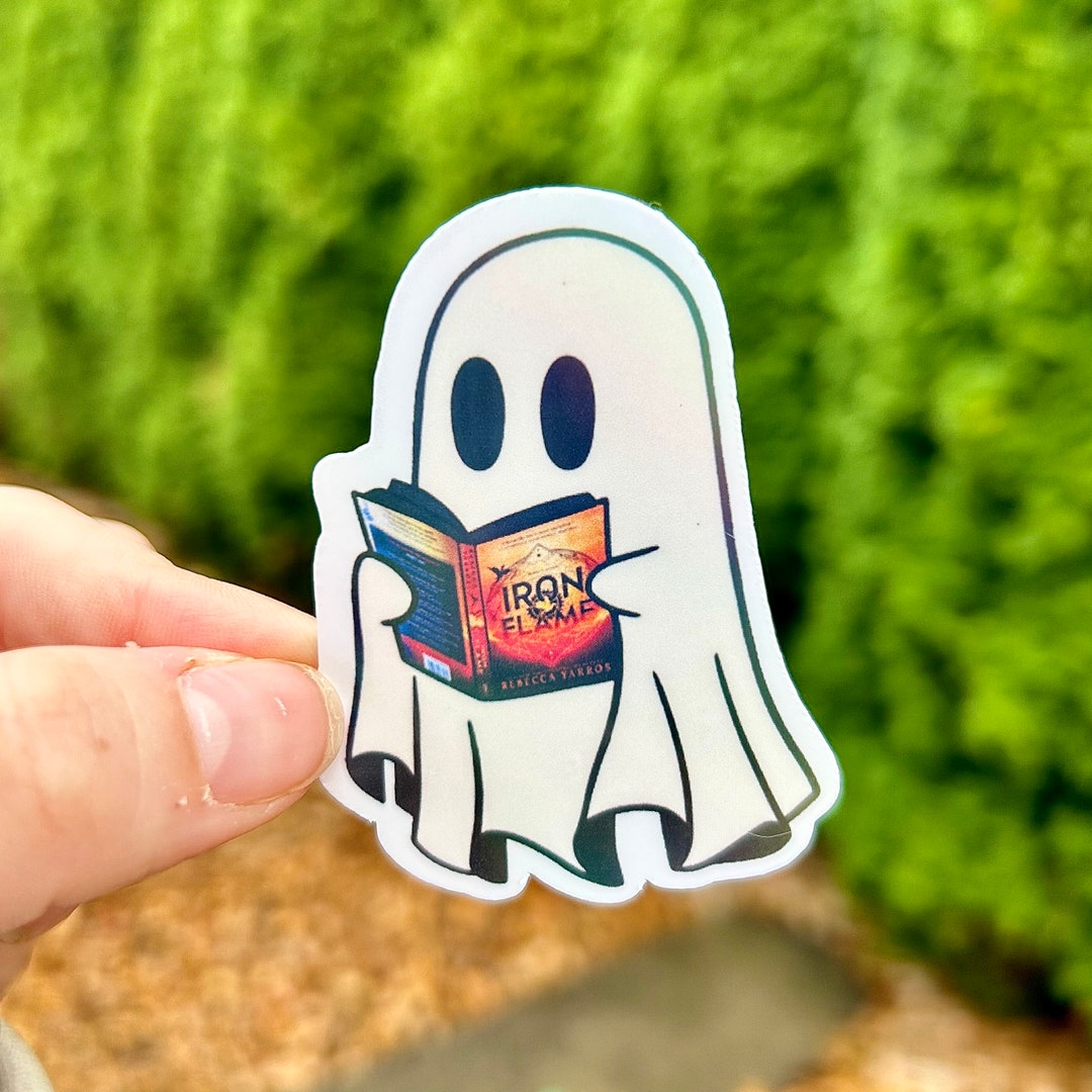 Ghost Reading Iron Flame Sticker Stickers for Book Lovers Water ...